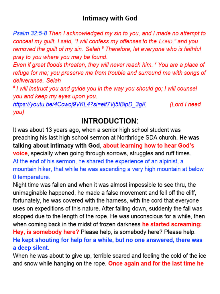 Intimacy With God | PDF | Jesus | Eternal Life (Christianity)
