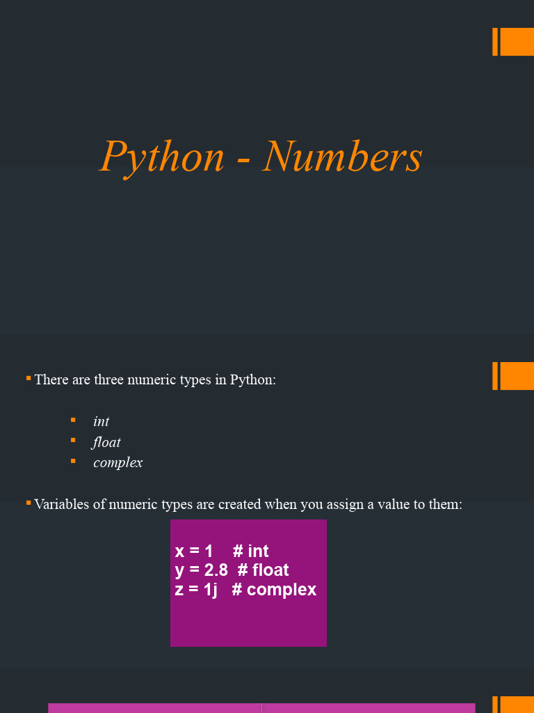 Python - Numbers | PDF | String (Computer Science) | Integer (Computer ...