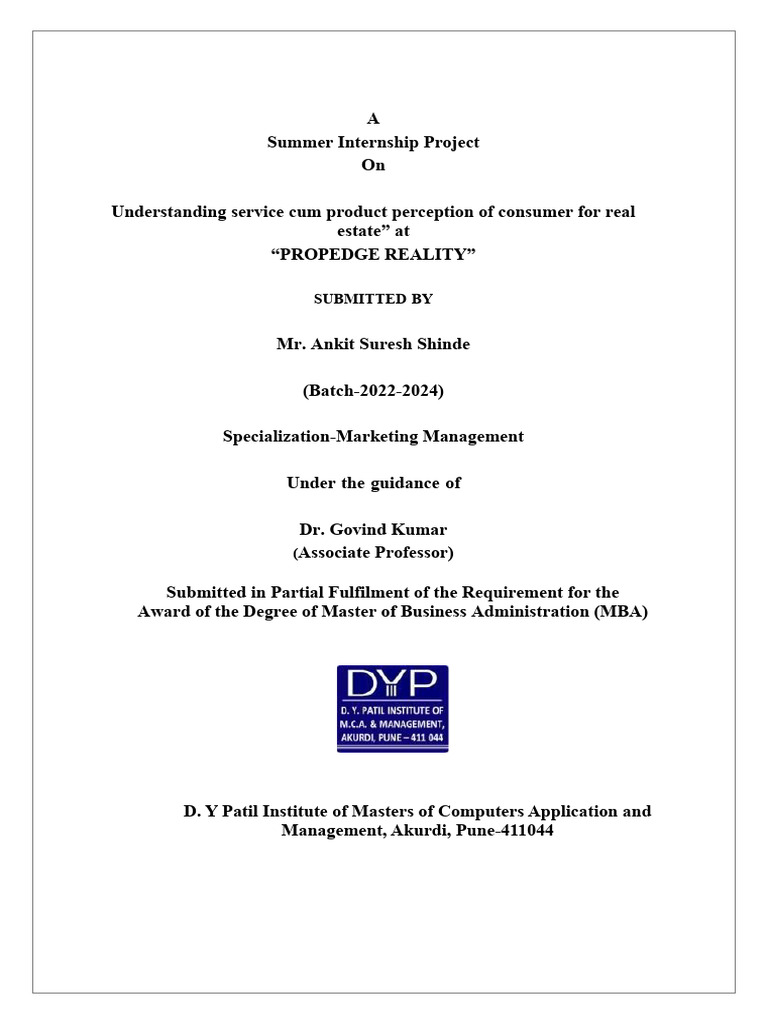 MBA PROJECT | PDF | Methodology | Survey Methodology