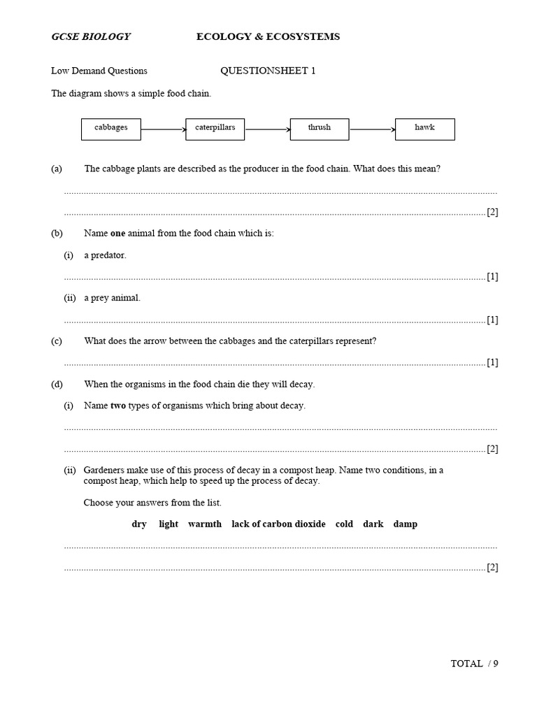 Ecology Questions | PDF | Ecology | Ecosystem