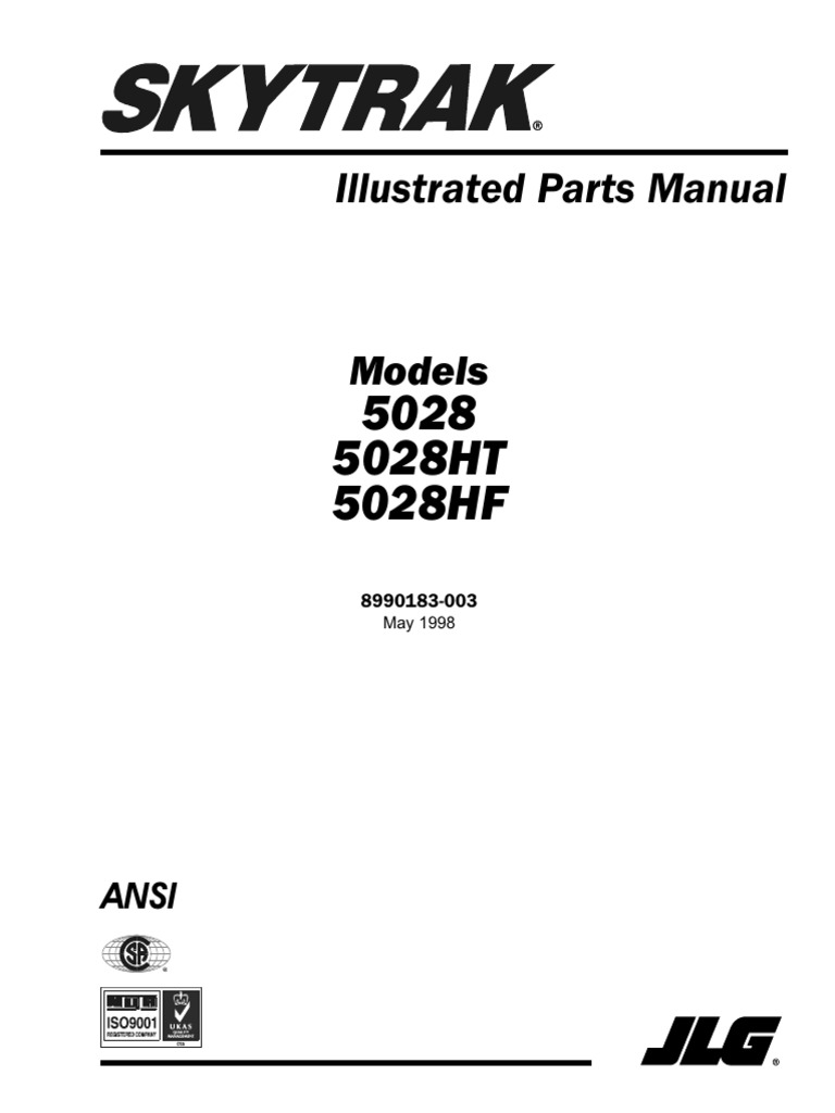 Sky Track 5028PARTS | PDF | Axle | Motor Vehicle