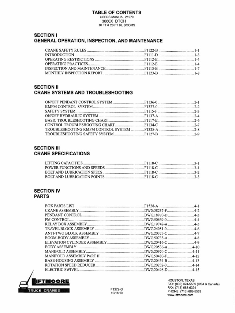 Liftmoore Crane | PDF