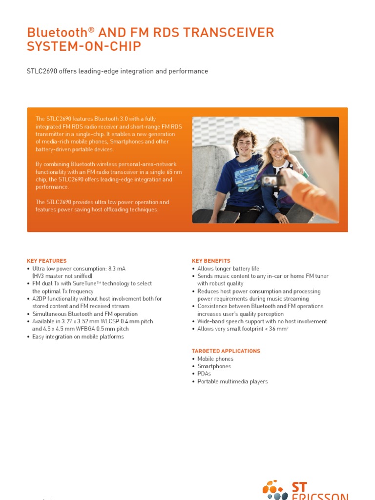 Datasheet | PDF | Bluetooth | Frequency Modulation