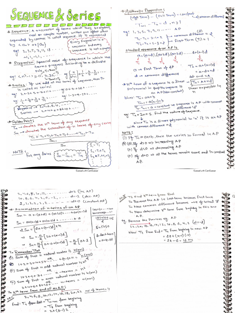 Sequence and Series - Edited | PDF