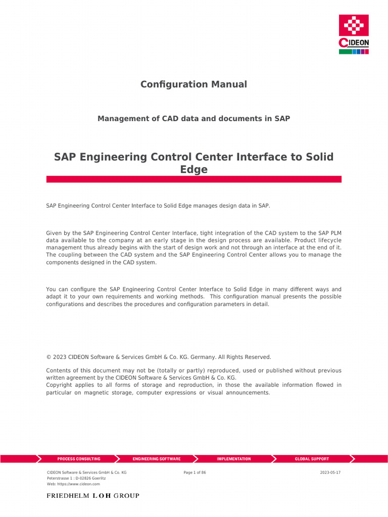 CIDEON ECTR Interface To SolidEdge Configuration Manual | PDF | Icon ...