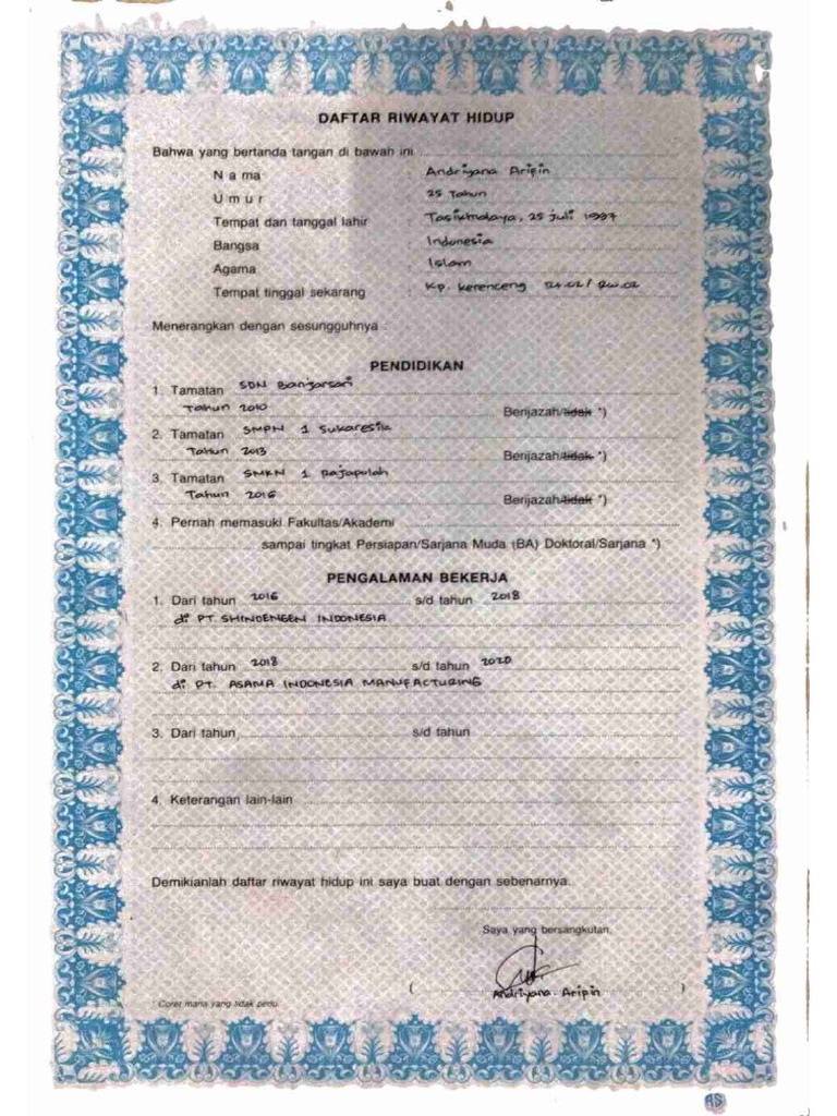 Lamaran Kerja 2 | PDF