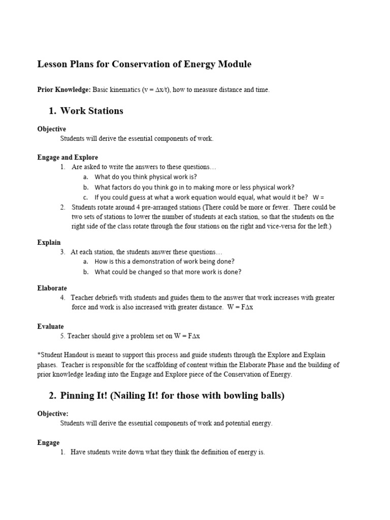 Two Bit Circus High School High School Physics Conservation of Energy ...