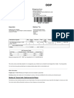 Farfetch Invoice Example - Order RGV3AR | PDF | Value Added Tax | Invoice
