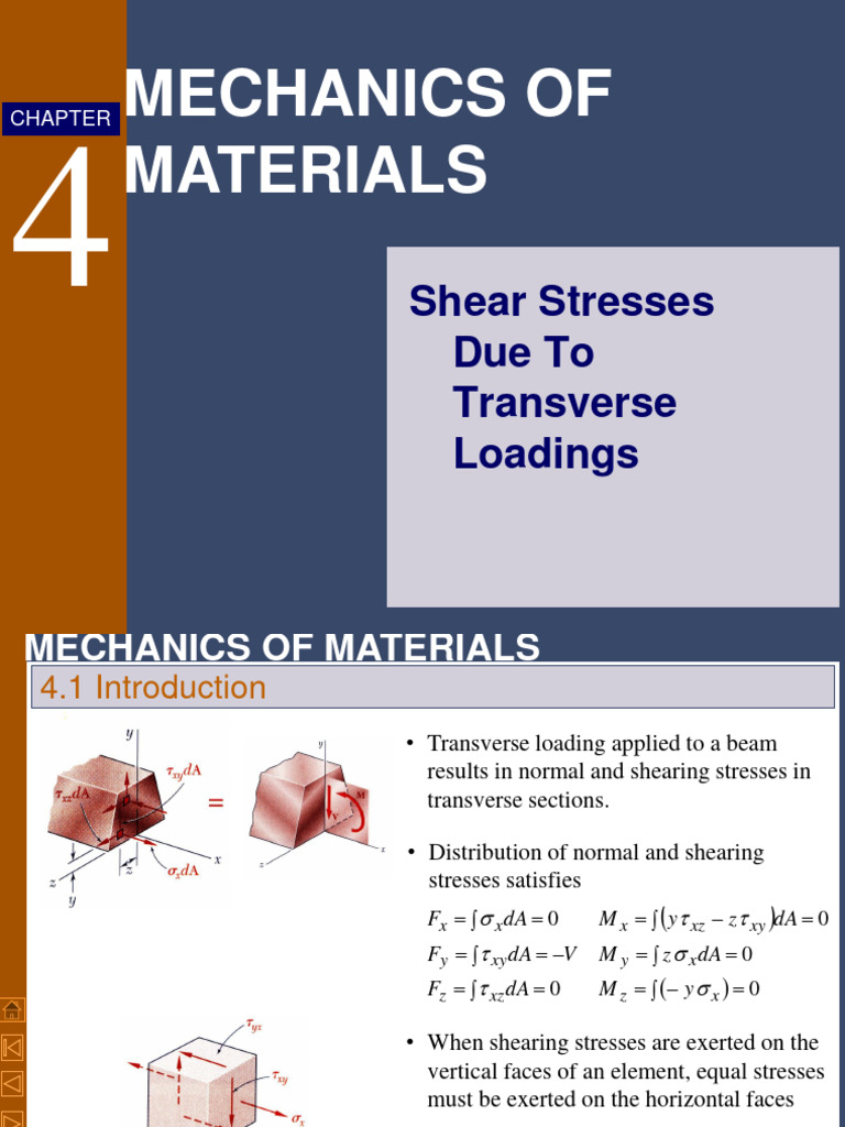 4_shearing_stresses | PDF | Stress (Mechanics) | Strength Of Materials