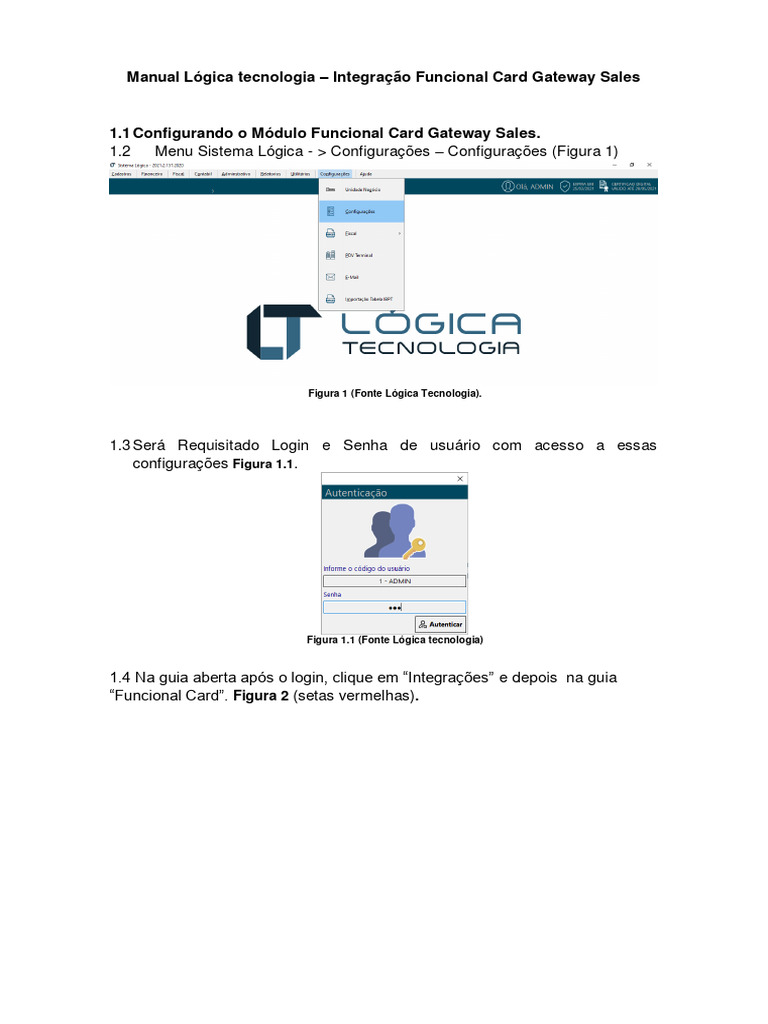 Configuração do Funcional Card Gateway Sales | PDF | Informática