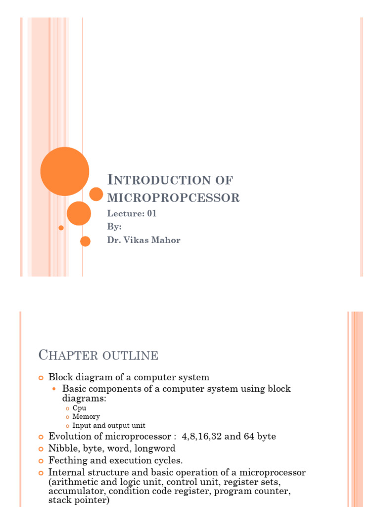 Lecture 1 | PDF | Central Processing Unit | Input/Output