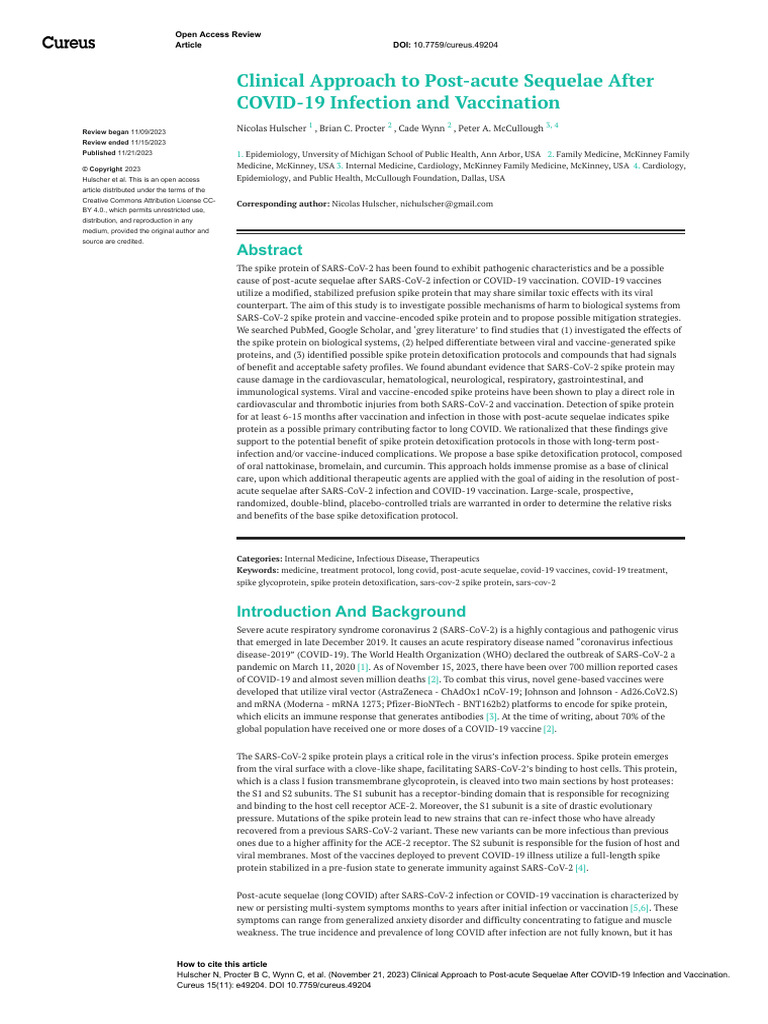 Clinical Approach To Post-Acute Sequelae After COVID-19 Infection and ...