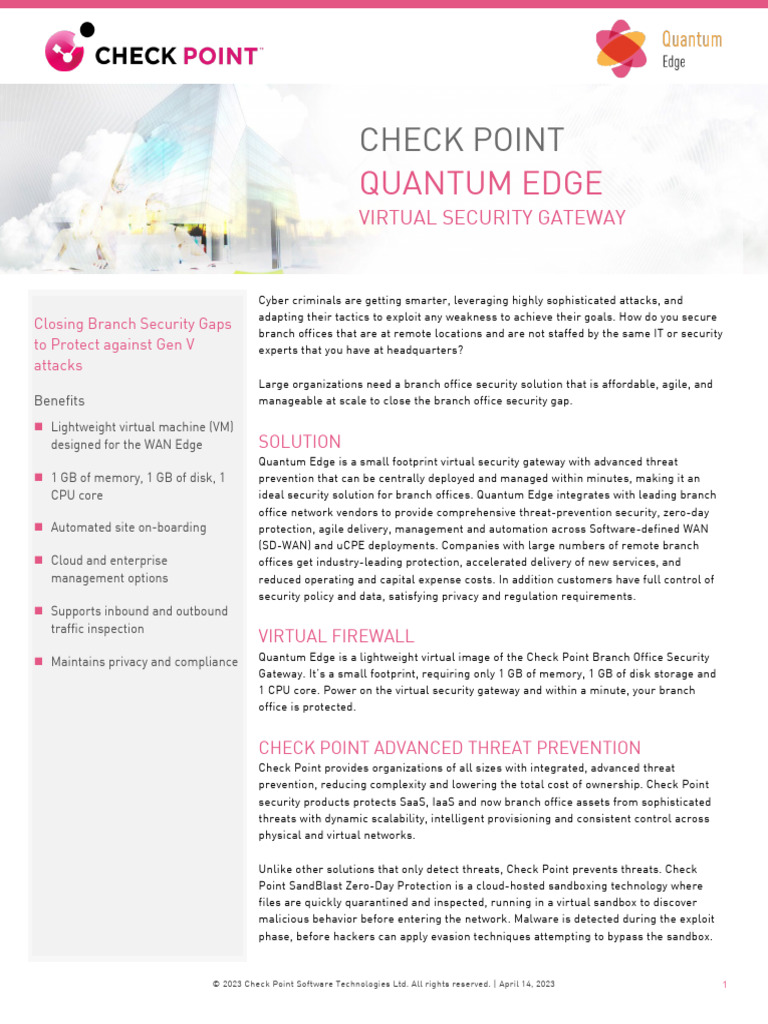 Quantum Edge Datasheet | PDF | Computer Security | Security