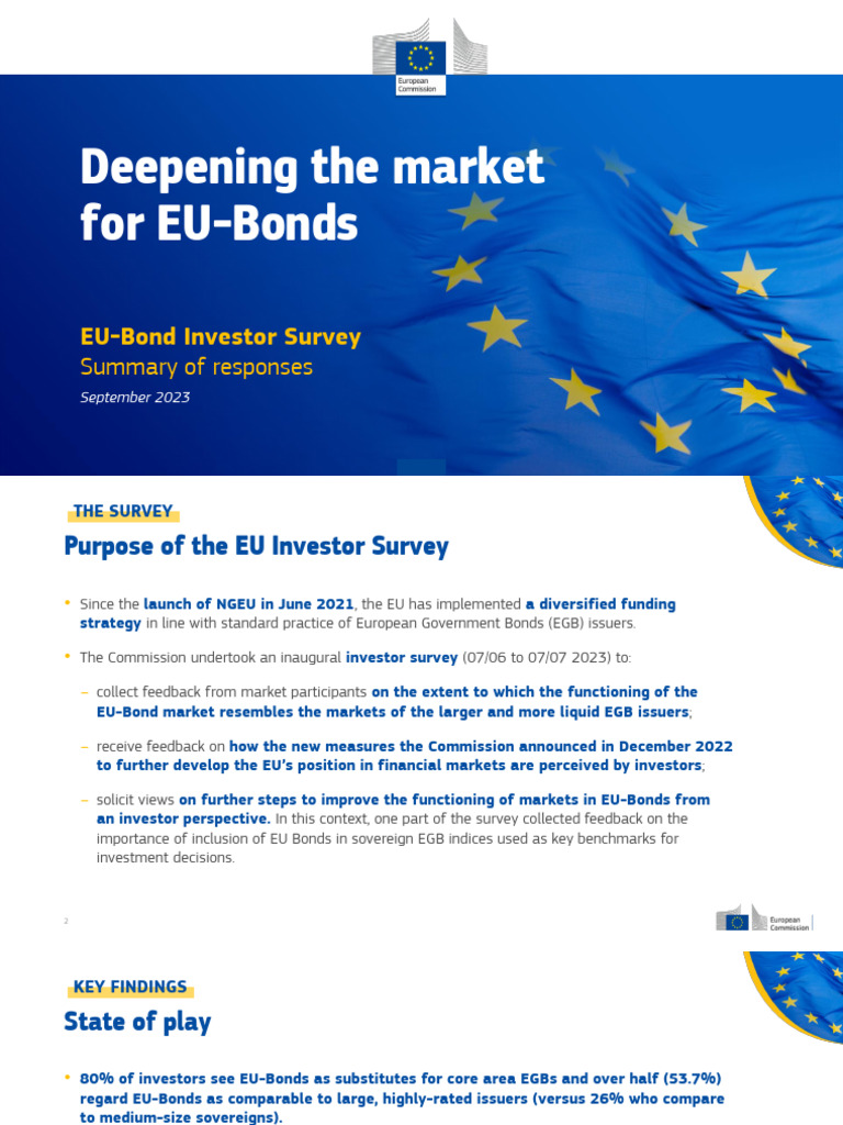 EU Investor Survey results | PDF | Bonds (Finance) | European Union