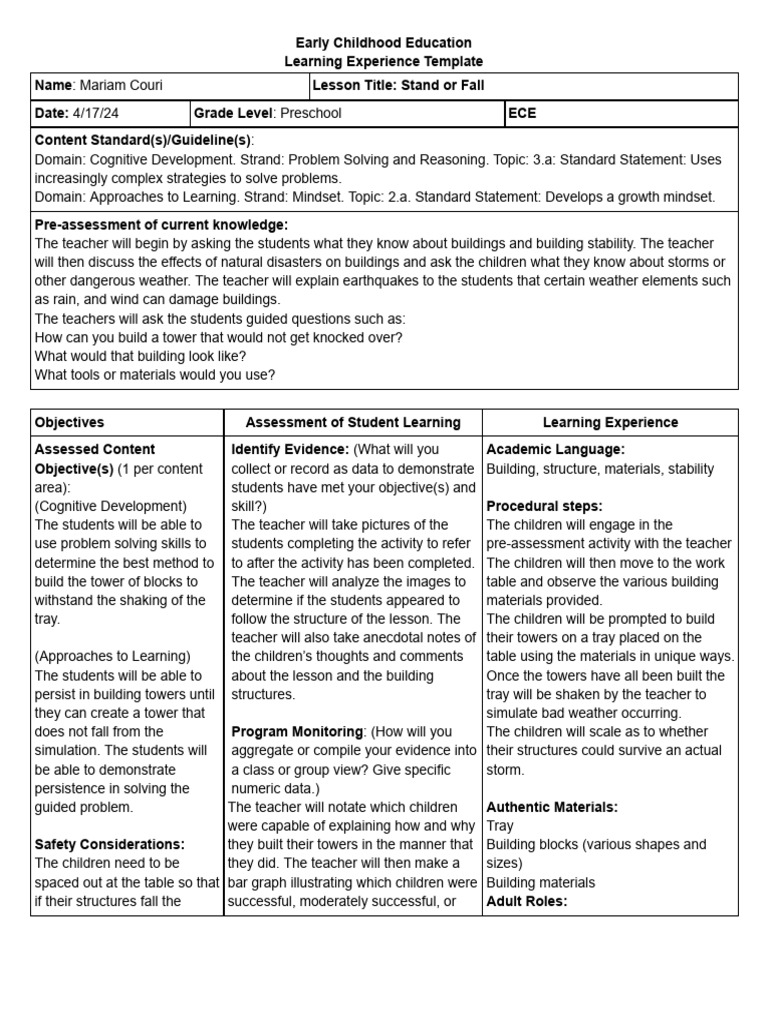 lesson plan 313 | PDF | Teachers | Learning