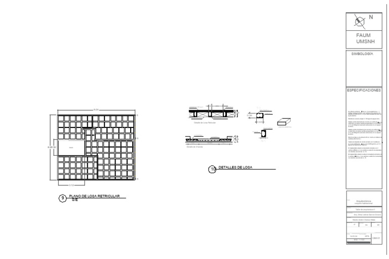 Plano de Losa Reticular | PDF | Ingeniería estructural
