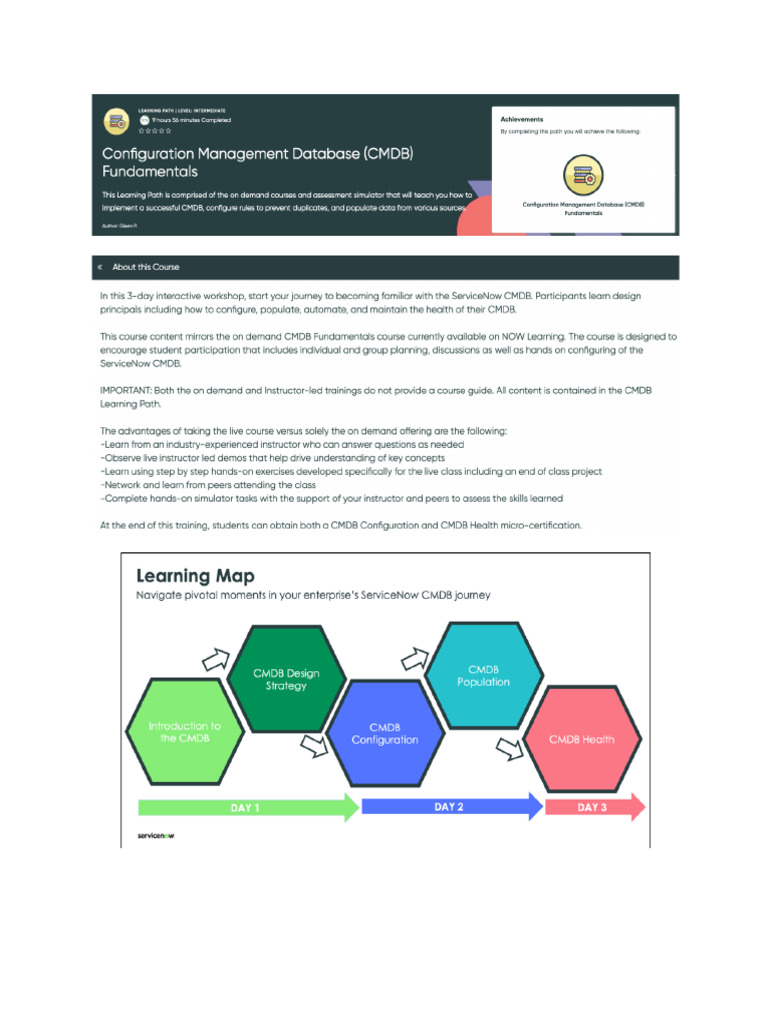 CMDBF-SanDiego-Course Agenda | PDF | Information Technology ...