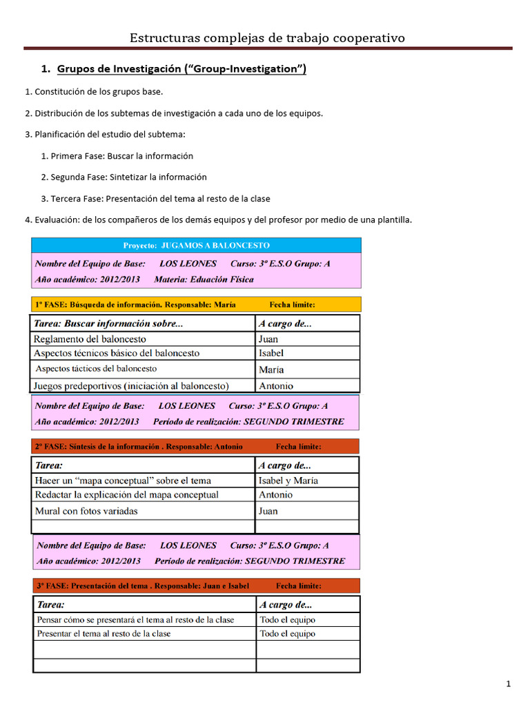 ESTRUCTURAS COMPLEJAS COOPERATIVO | PDF | Aprendizaje | Evaluación