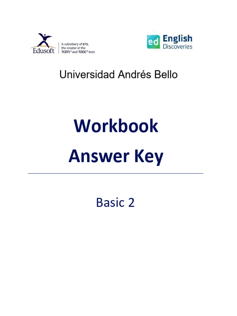 Basic 2 - Workbook Answer Keys - All Units Ingles II | PDF | Meal | Foods