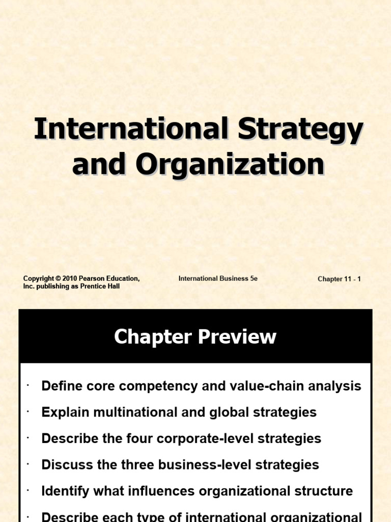 International Strategy & Organizations | PDF | Organizational Structure ...