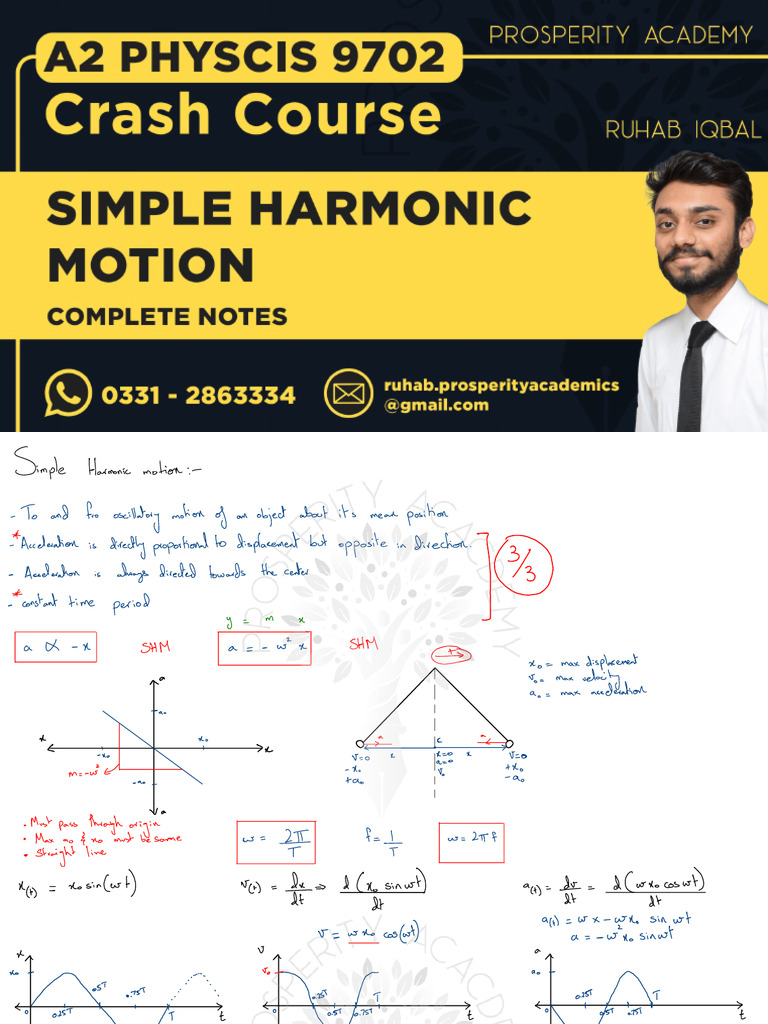 Simple Harmonic Motion | PDF
