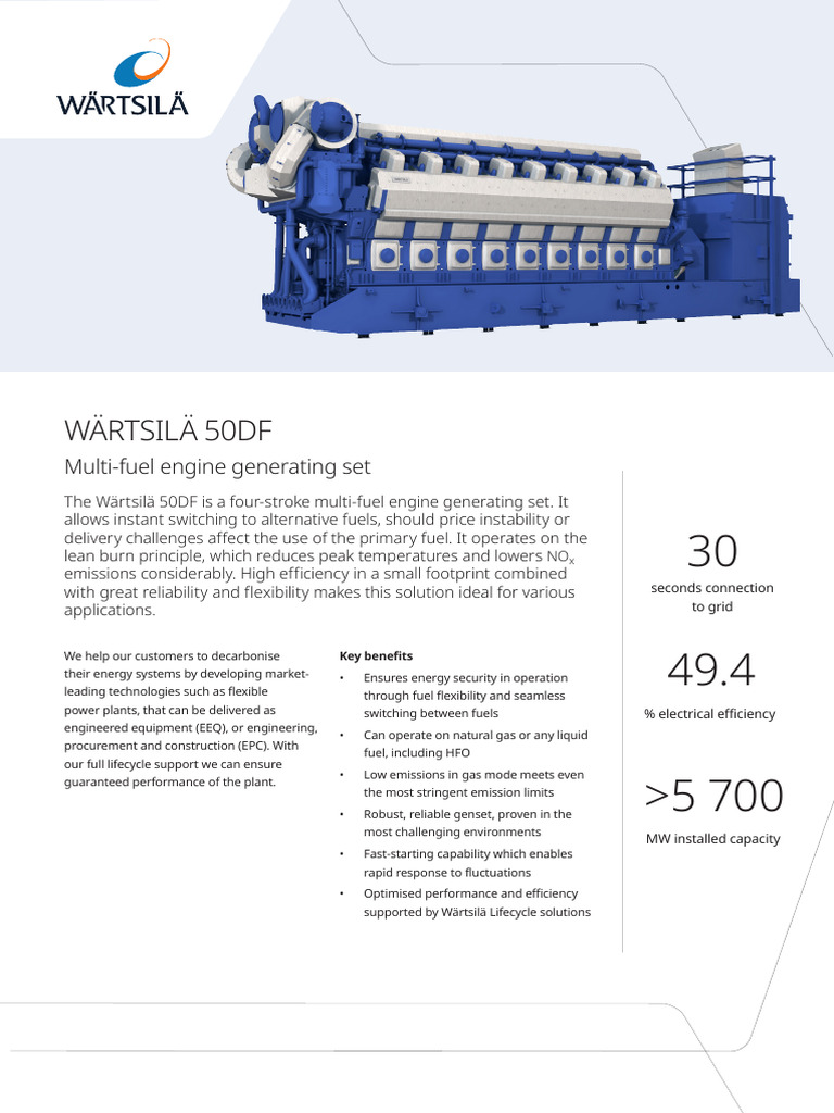 Wartsila 50df | PDF | Engines | Nature