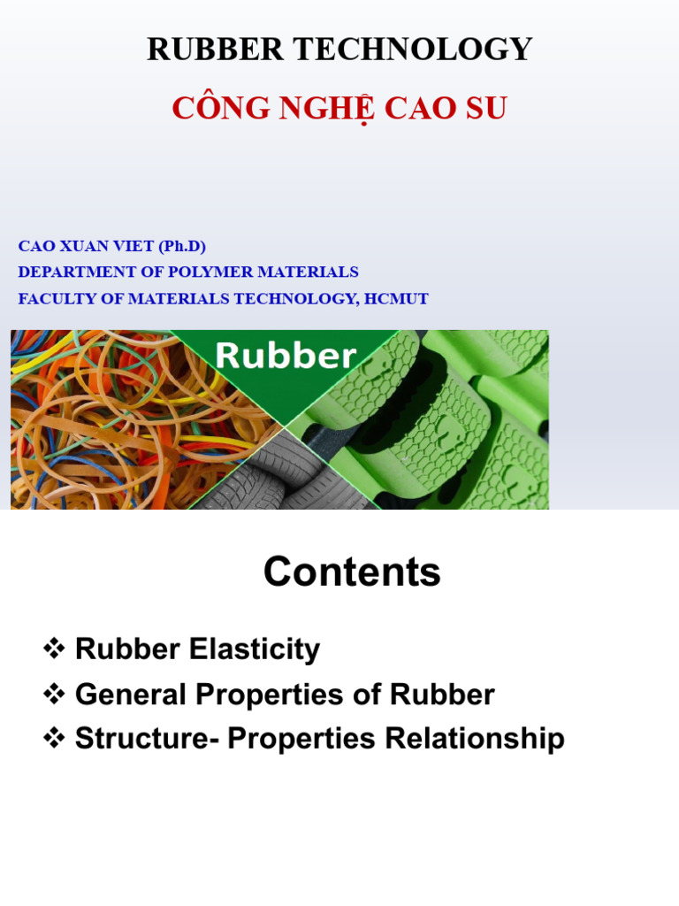 Common Properties of Rubber Elastomers | PDF | Elastomer | Natural Rubber