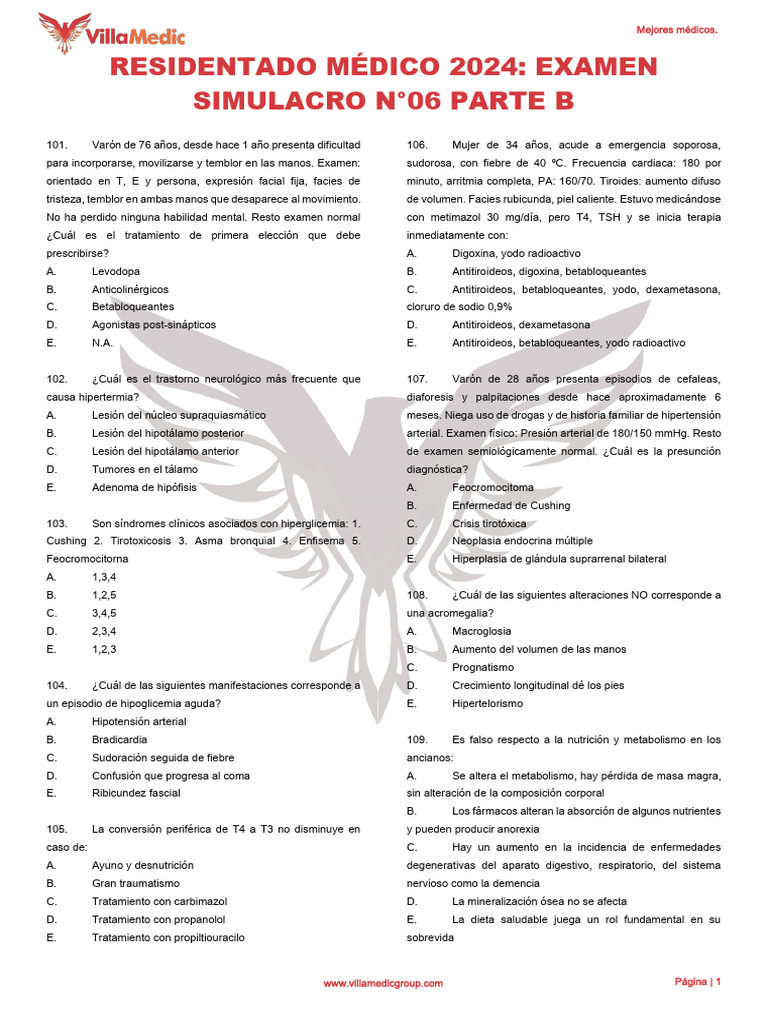 RM 2024 - Examen Simulacro 6 B | PDF | Parto | Medicina CLINICA
