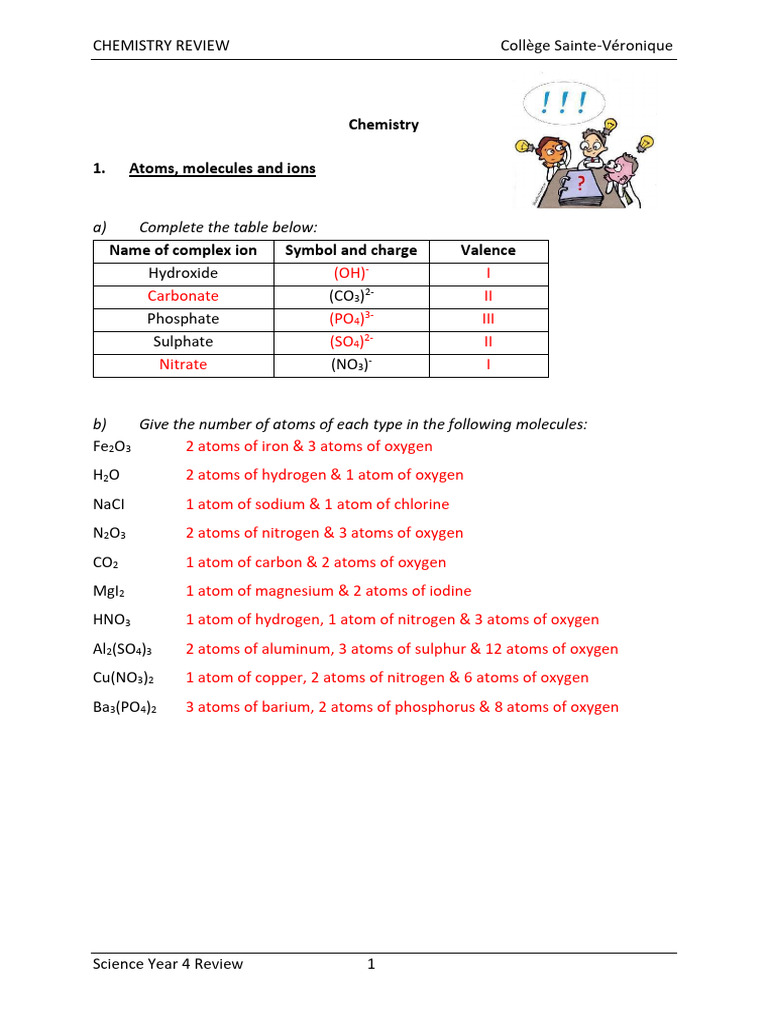 Chemistry Regents Review 2022 | PDF | Hydroxide | Concentration
