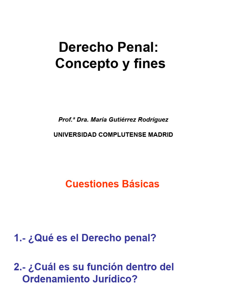 Tema 1 Concepto DP y Fines Pena | PDF | Derecho penal | Justicia