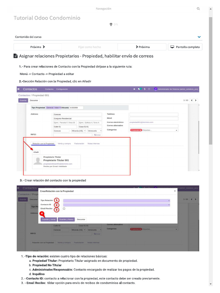 Tutorial de Odoo Condominio2 | PDF