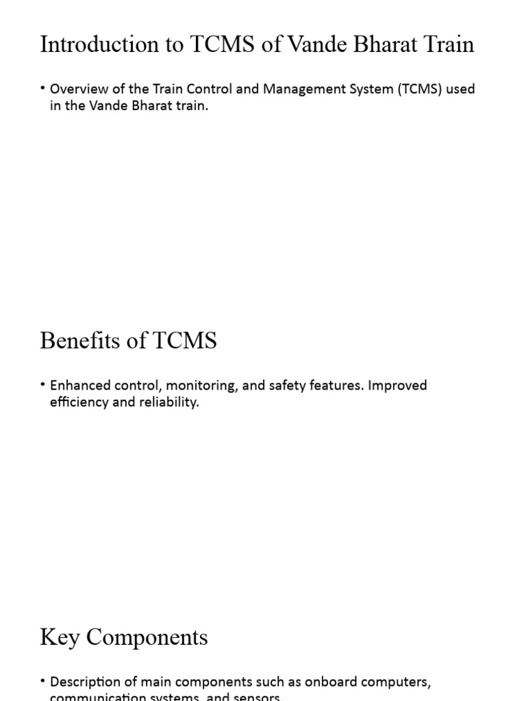 Introduction To TCMS | PDF | Technology & Engineering