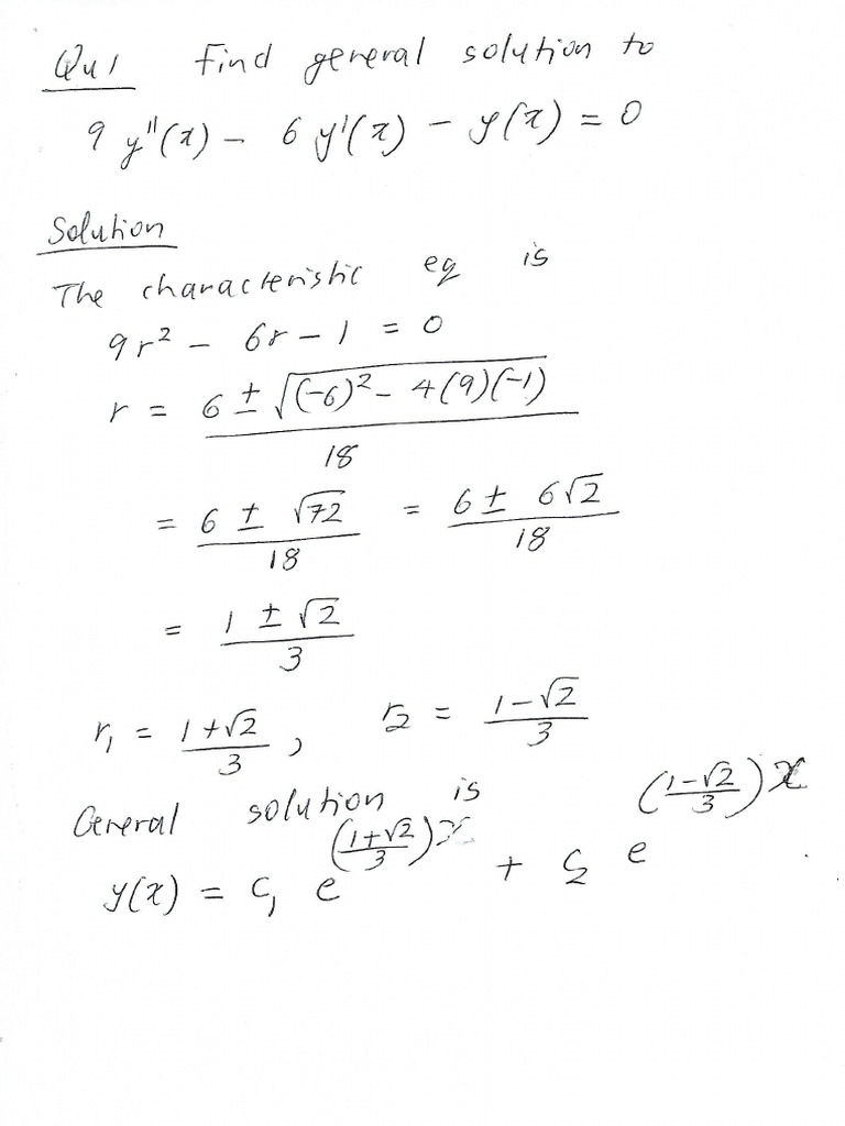 Memo Homogeneous Odes | PDF