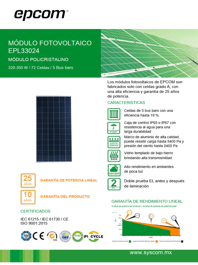 Ficha Tecnica Panel Poli EPL330 | PDF | Ingeniería de Edificación ...