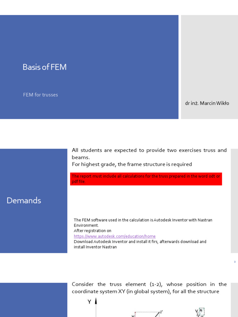 MES Truss 2024 | PDF | Finite Element Method | Matrix (Mathematics)