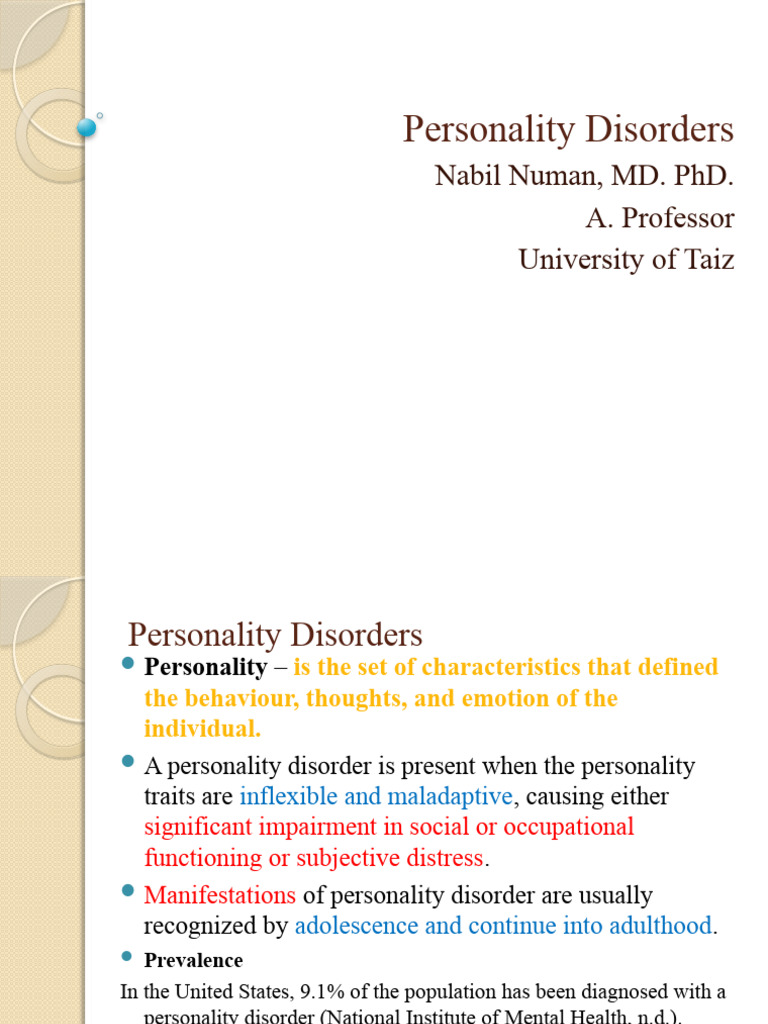 Personality Disorders | PDF | Personality Disorder | Mental Disorder