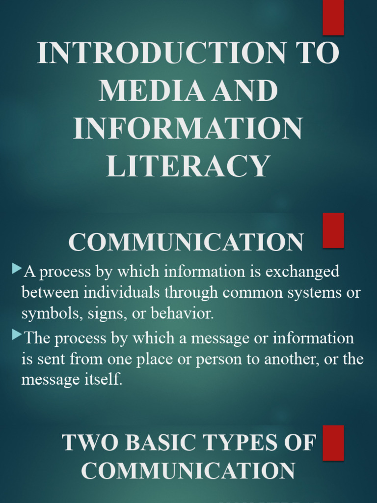 Mil Lesson 1 | PDF | Communication | Information Mil Lesson 1 | PDF | Communication | Information