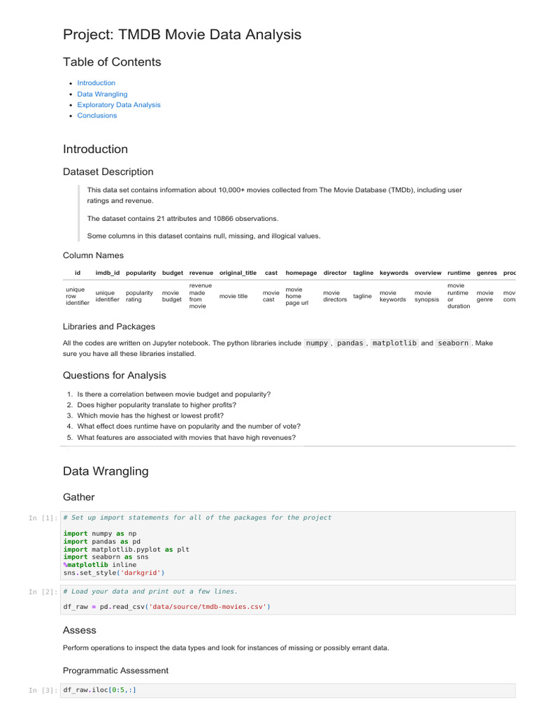Investigate A Dataset | PDF | Mean