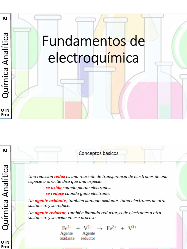 Intro Electroquímica | Descargar gratis PDF | Redox | Equilibrio químico