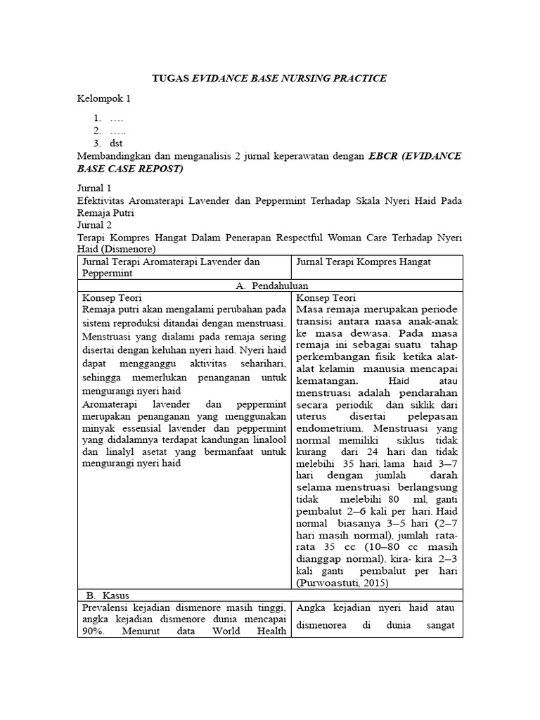 Contoh Analisis Jurnal EBCR | PDF