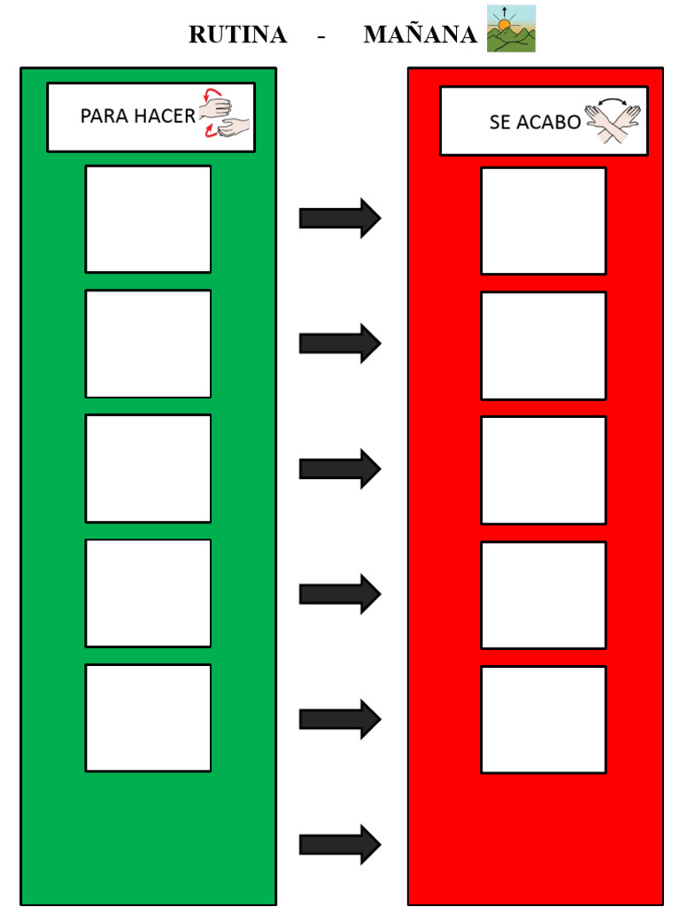 Tableros De Rutinas Diarias Pdf