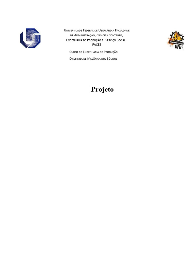 Projeto Mec | PDF | Estresse (Mecânica) | Mecânica