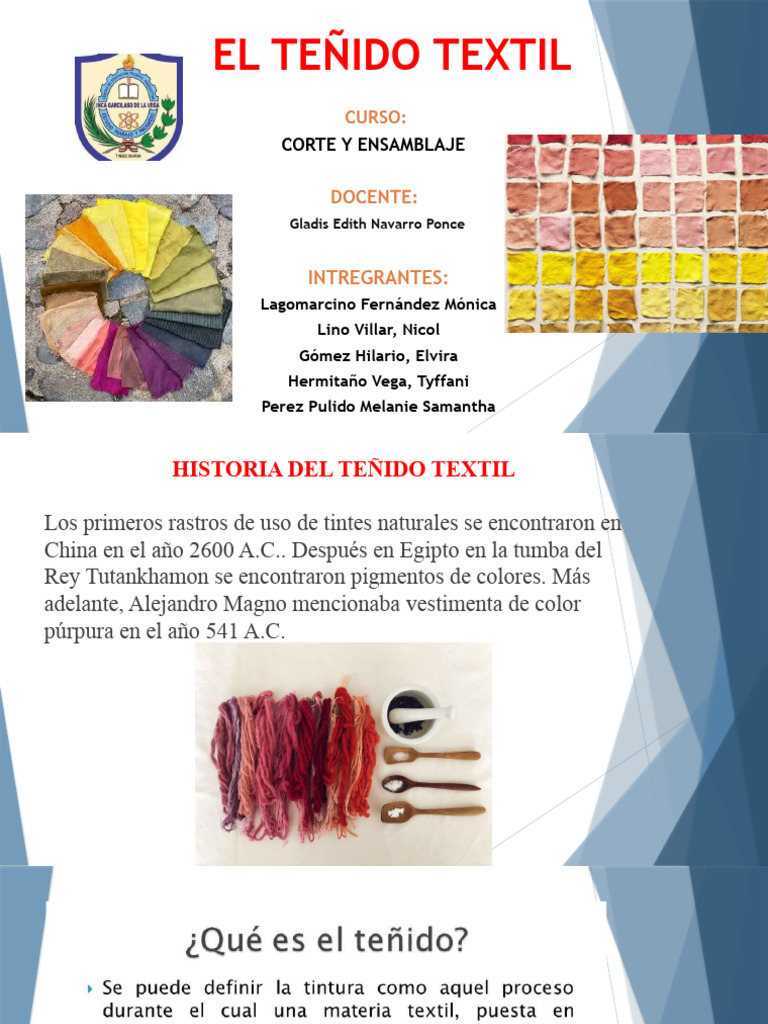 Historia y Tipos de Teñido Textil | PDF | Textiles | Pigmento