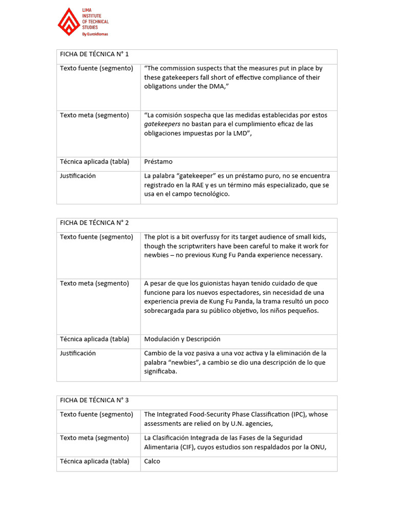 Avance Técnicas | PDF