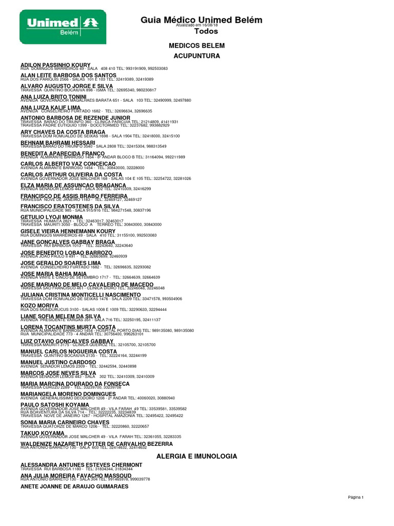 Guia Médico Unimed | PDF