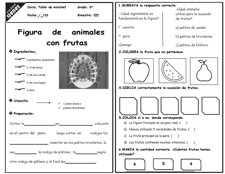 Frutas-3° Grado | PDF | Fruta | Frutas comestibles