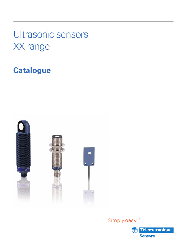 Catalogue Ultrasonic Sensors XX Range | PDF | Ultrasound | Sensor