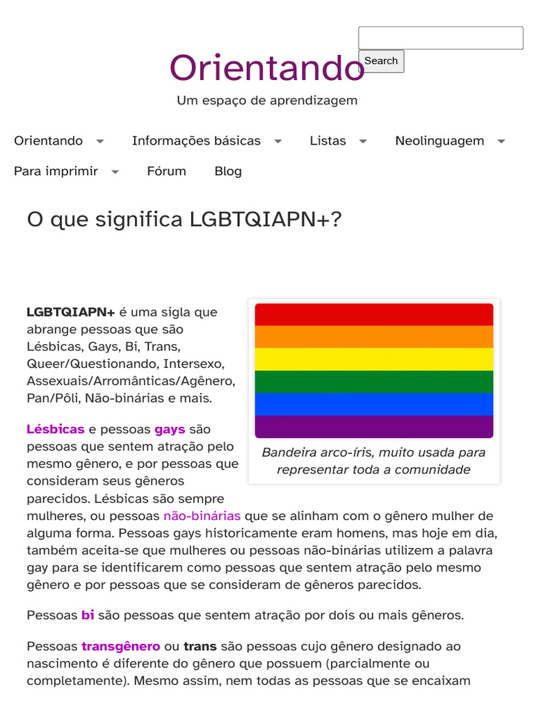 O Que Significa LGBTQIAPN+ Sigla Atual | PDF | Estudos LGBTQIA+ ...