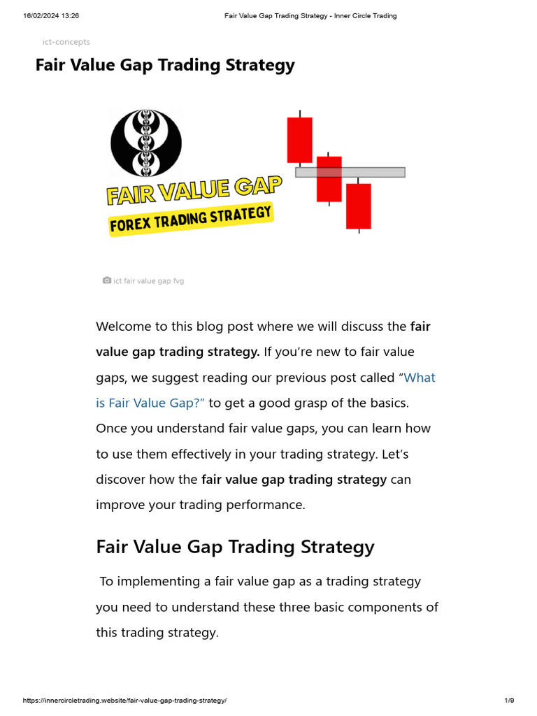 Fair Value Gap Trading Strategy - Inner Circle Trading | PDF | Order (Exchange) | Market Liquidity