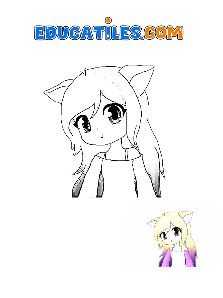 Kawaii Lyna Dibujos para Colorear | PDF